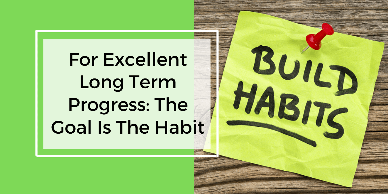 The Goal Is Good Habits - For Excellent Long Term Progress